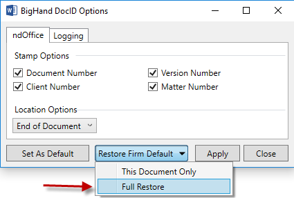 DocID error "Root element is missing" upon launching Word