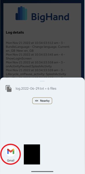 BigHand Go for Android - Sending Android phone information to support
