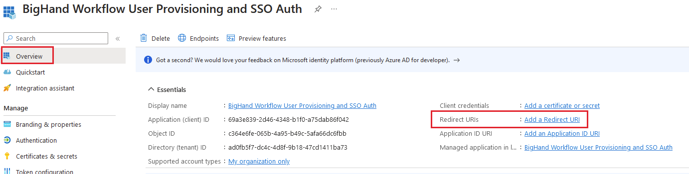 Workflow Management Enterprise (OnPrem) - Entra ID User Provisioning and SSO Authentication Setup