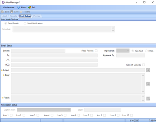 AlertManager GUI - Distribution Tab