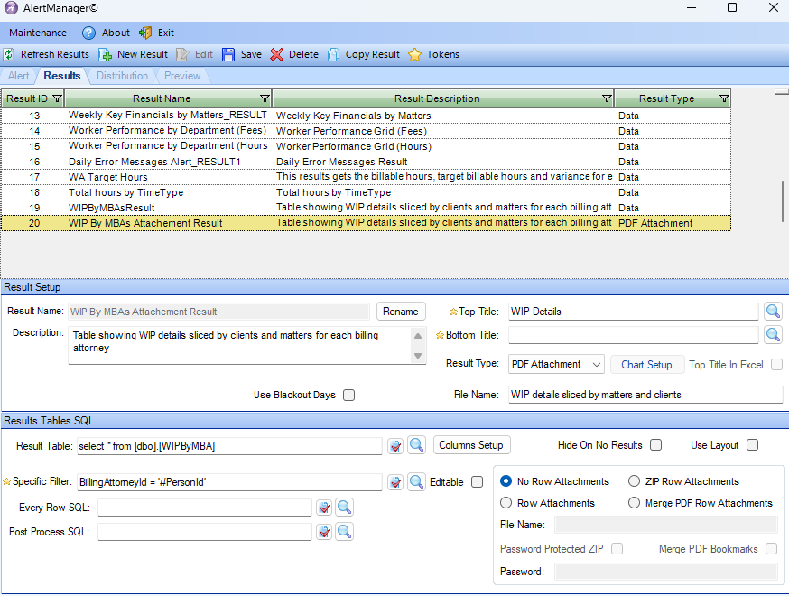AlertManager 5 - Multiple Recipients - Attachment Results