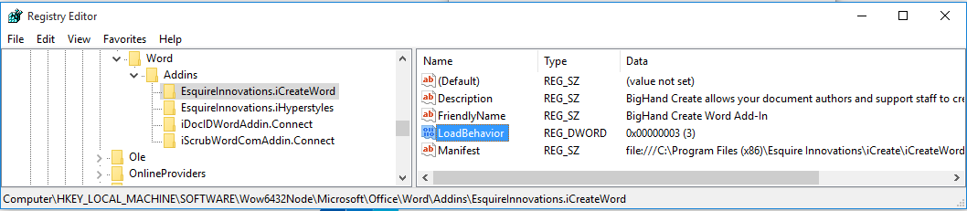 BigHand Create add-in will not stay loaded or becomes inactive every ...