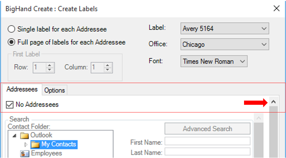 BigHand Create unable to generate full page of blank labels BigHand Create unable to generate full page of blank labels