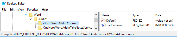 DocID add-in will not enable or DocID ribbon will not load